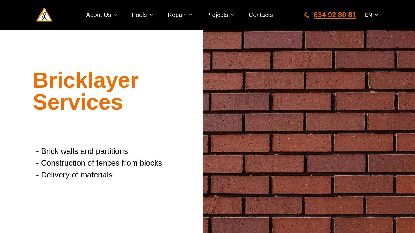 Expert Bricklayer Services: Walls, Partitions, and Fences